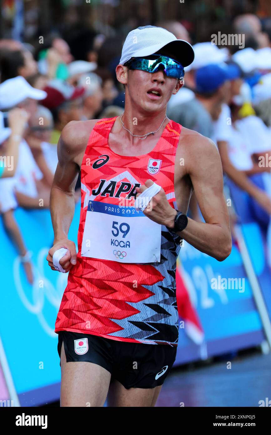 Paris, France. 1st Aug, 2024. Yuta Koga (JPN) Race Walk : Men's 20km Race Walk during the Paris ...