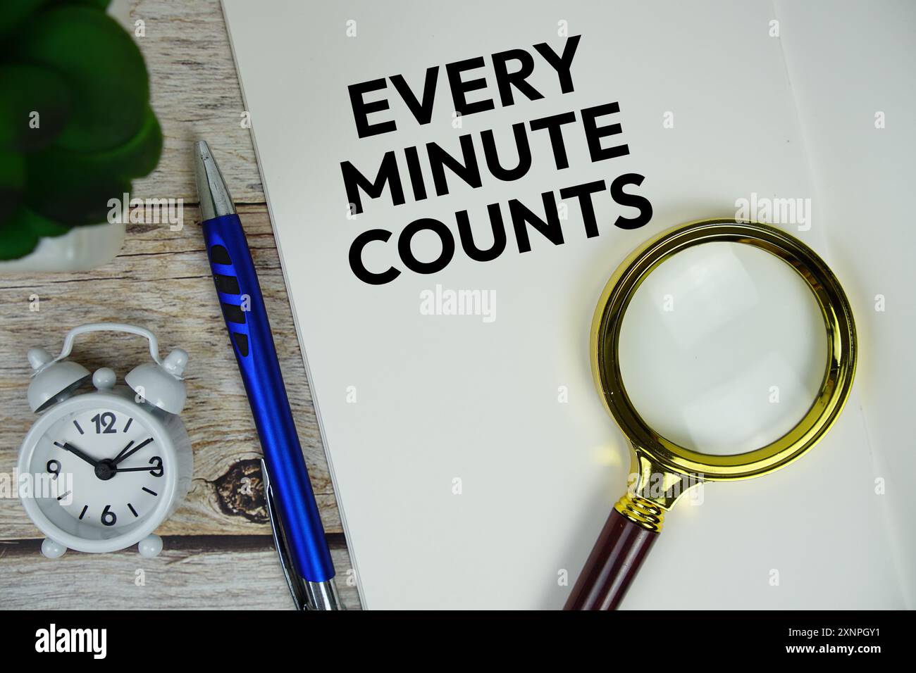 Every Minute Counts text motivational and inspiration quote with alarm ...