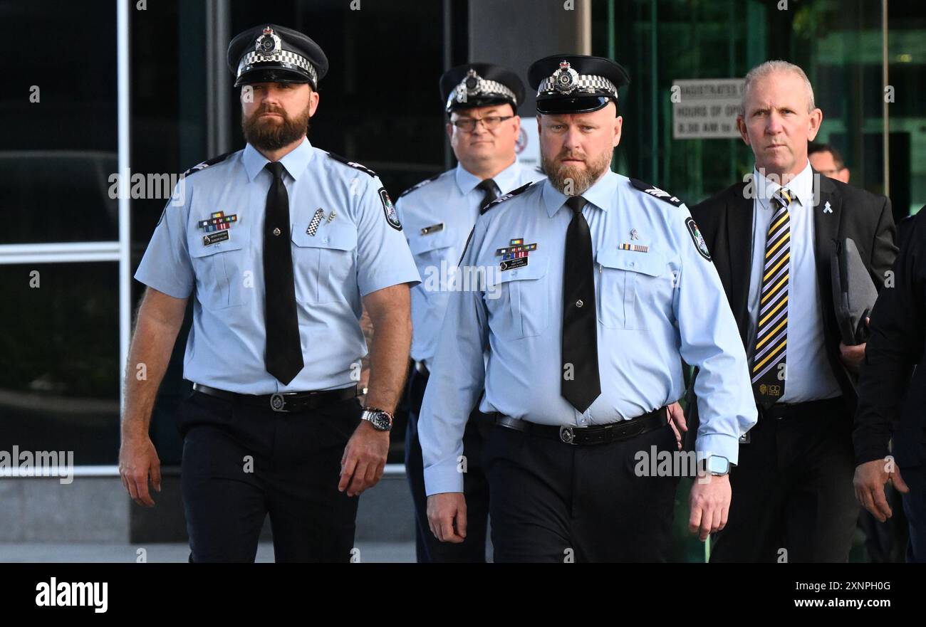 Brisbane, Australia. 02nd Aug, 2024. (Left to right) Senior Constable ...