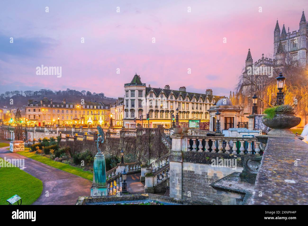 Old town city skyline in Bath England, UNESCO World Heritage Site Stock ...