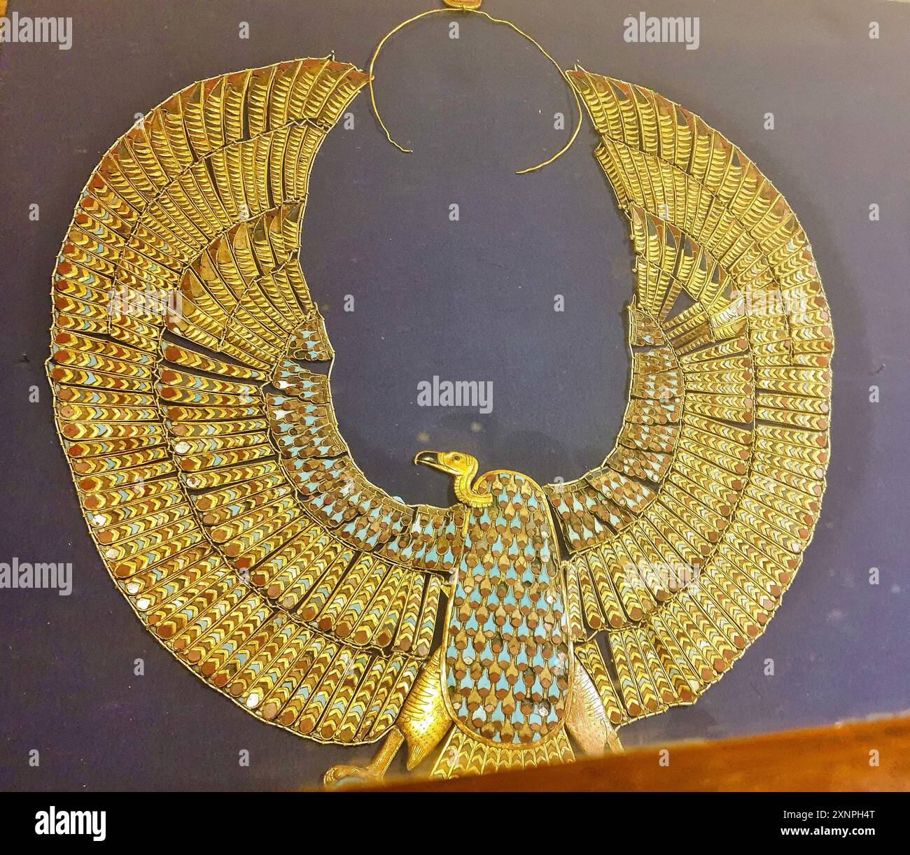 Cairo,Egypt,December 31,2019-Magnificent gold necklace of Tutankhamun ...