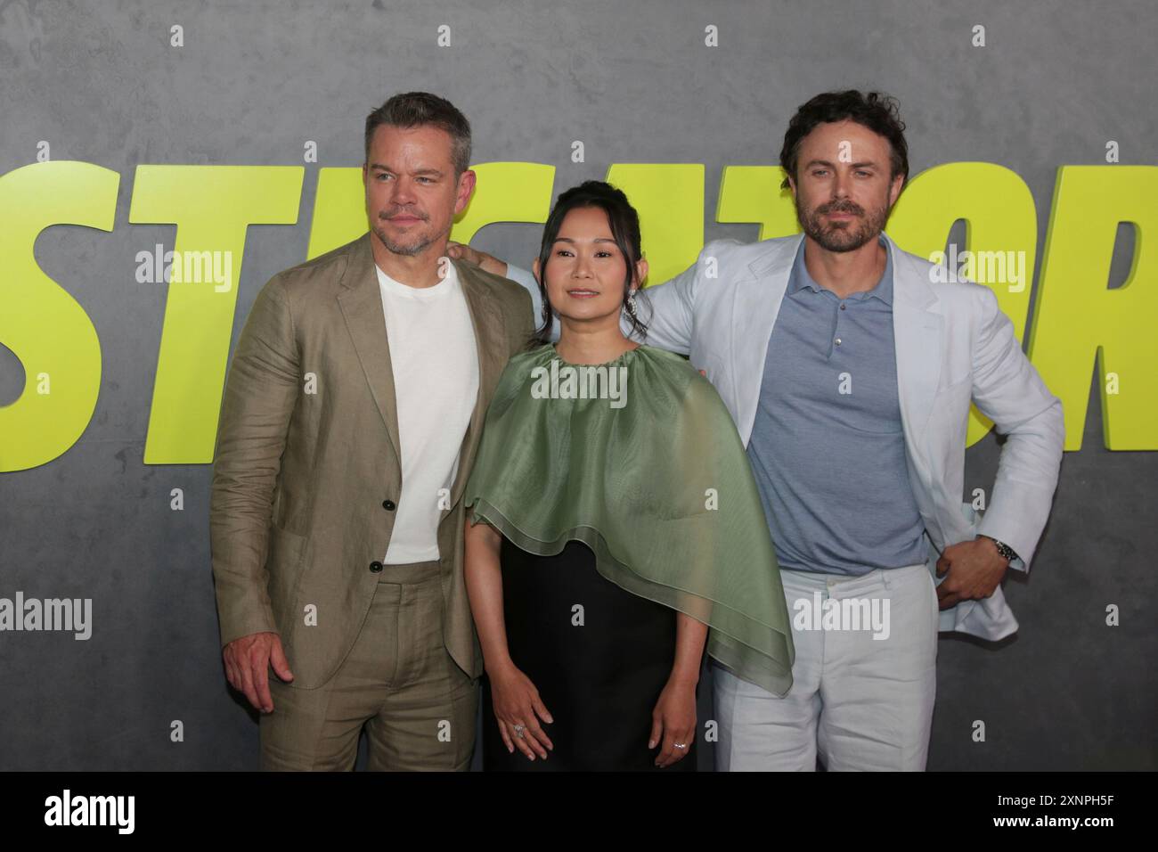 New York, USA, July 31, 2024 - Matt Damon, Hong Chau and Casey Affleck ...