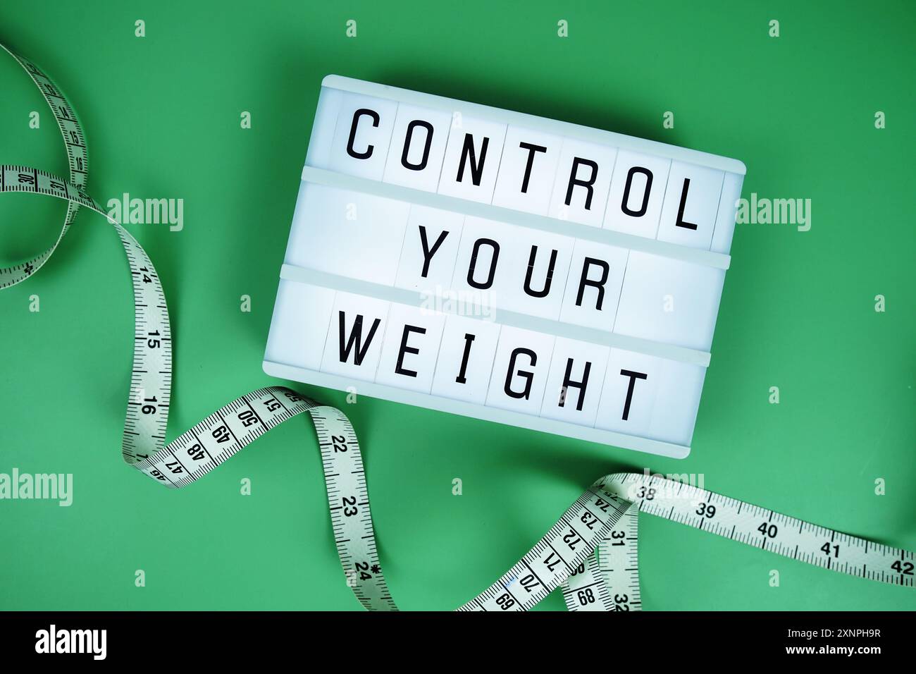 Control your weight letterboard text on LED Lightbox and Measuring tape ...
