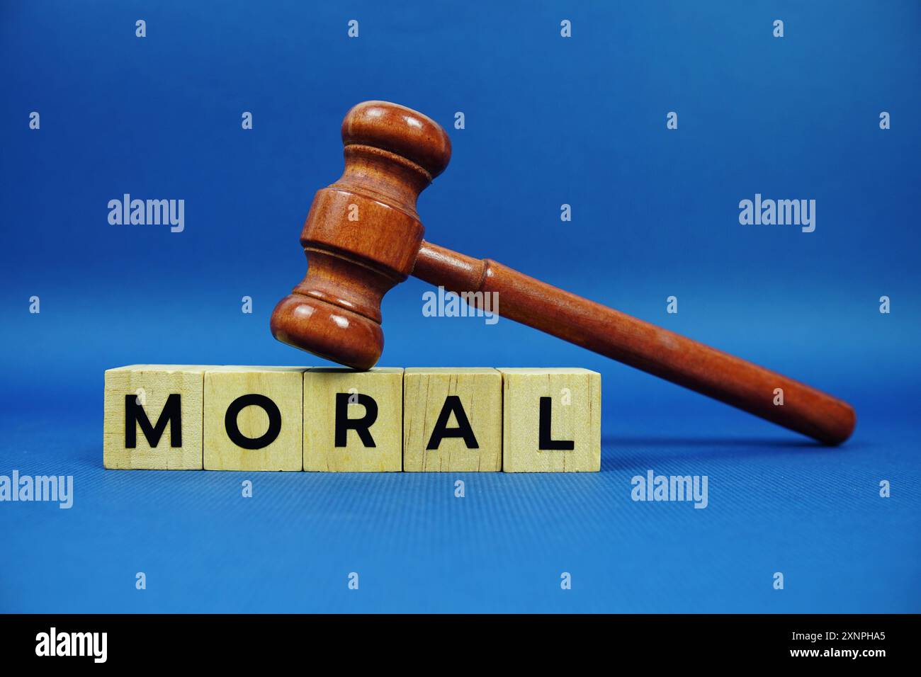 Moral alphabet letters with wooden blocks alphabet letters and Gavel on ...