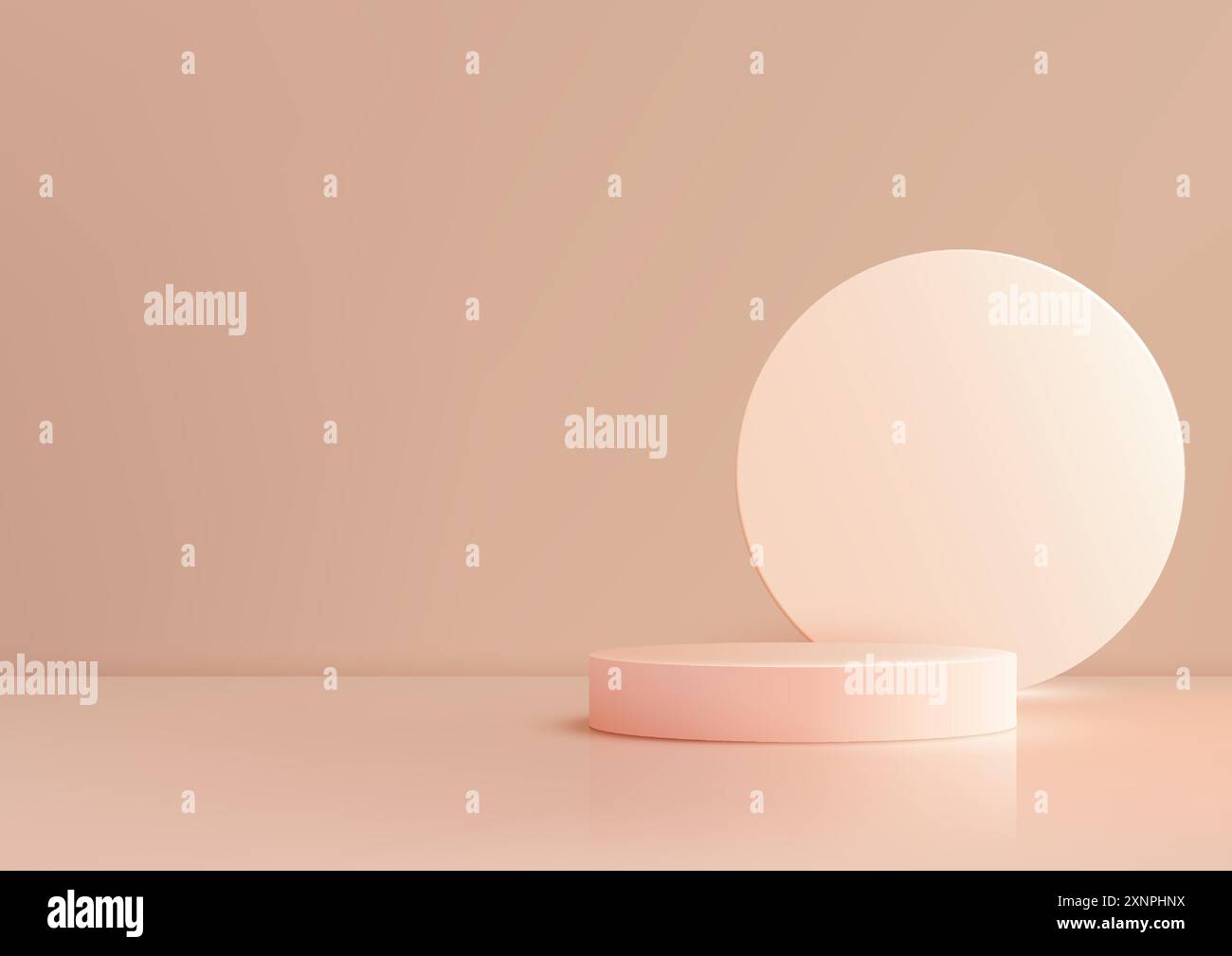 Elegant Minimalist Podium and Circle Backdrop in Soft Pink Scene for ...