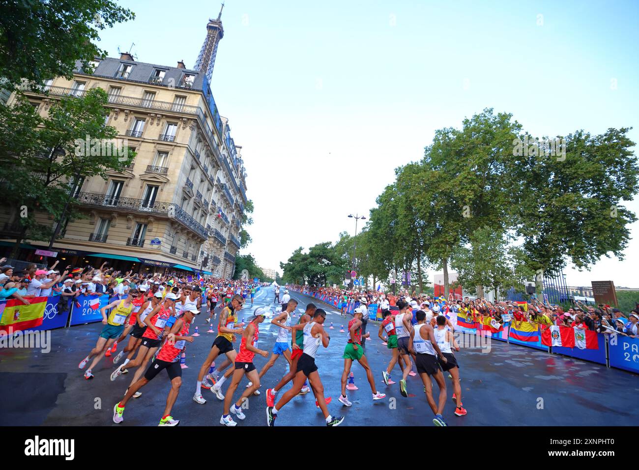 Paris, France. 1st Aug, 2024. (L-R) Yuta Koga, Ryo Hamanishi, Koki Ikeda (JPN) Race Walk : Men's ...