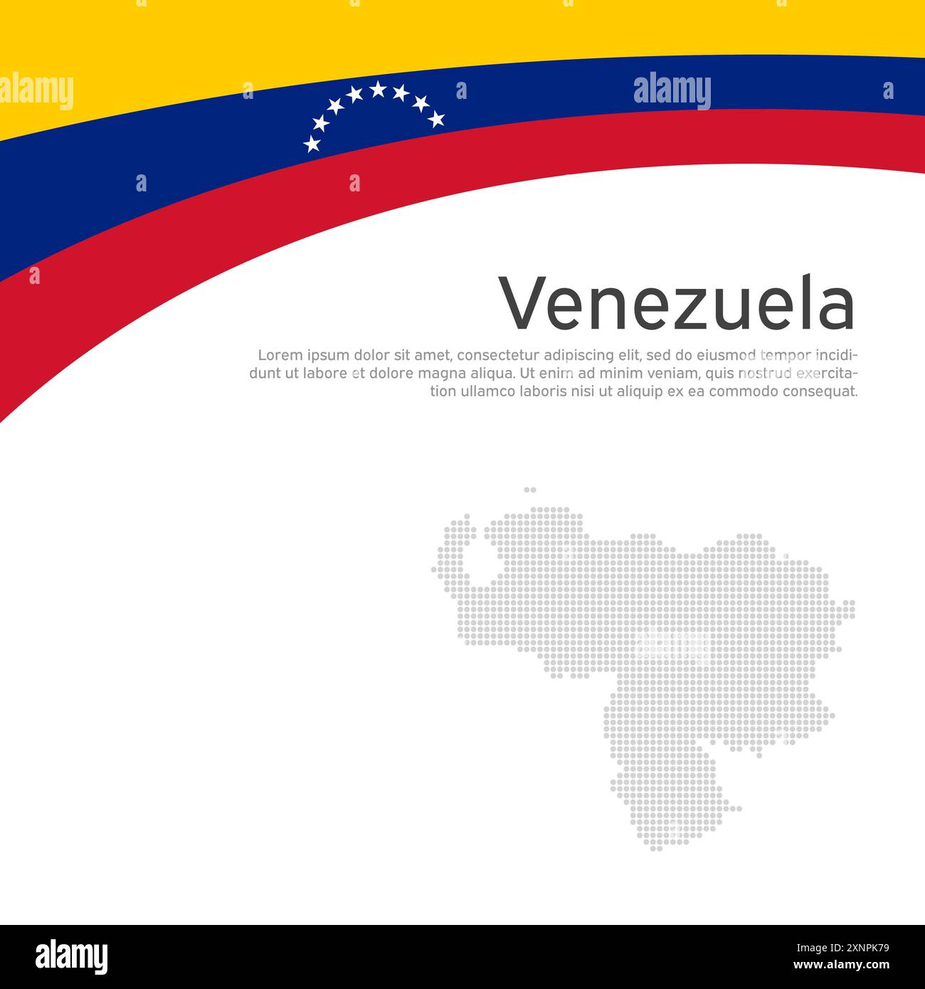 Venezuela flag, map background. State patriotic venezuelan banner ...