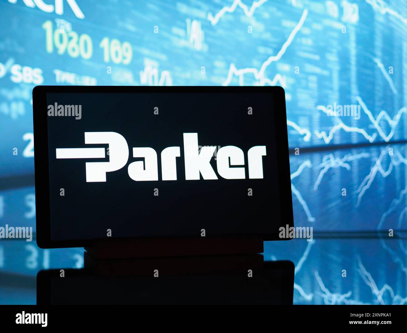 Germany. 01st Aug, 2024. In this photo illustration, a Parker Hannifin ...