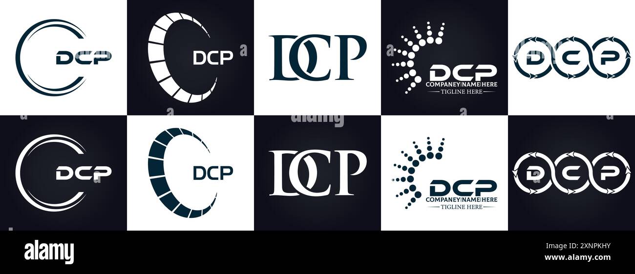 DCP logo. D C P design. White DCP letter. DCP, D C P letter logo design ...