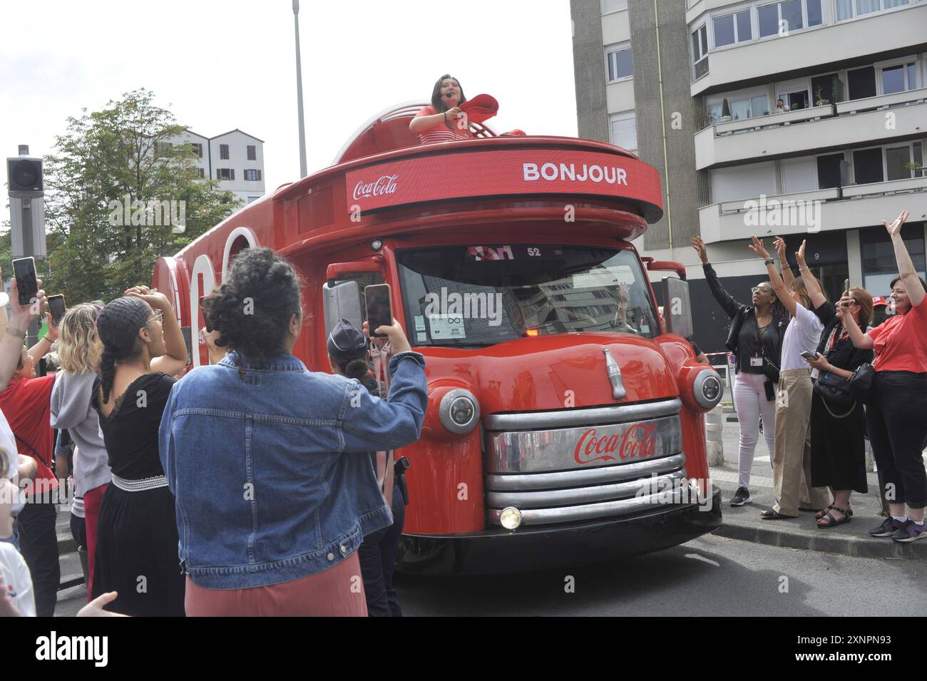 FRANCE. SEINE-SAINT-DENIS (93) BAGNOLET. THE COCA COLA TRUCK, SPONSOR ...
