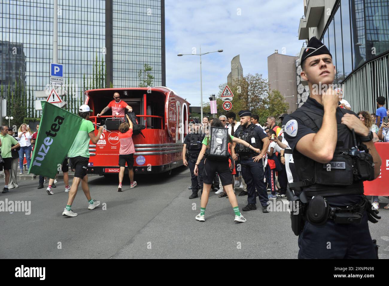 FRANCE. SEINE-SAINT-DENIS (93) BAGNOLET. THE COCA COLA TRUCK, SPONSOR ...