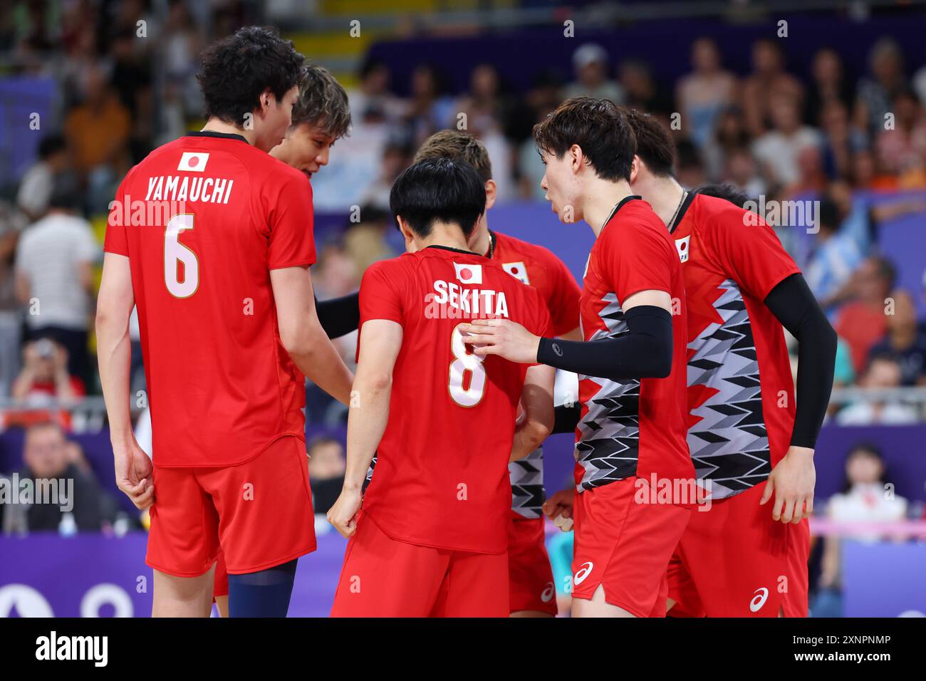 Paris, France. 31st July, 2024. Japan team group (JPN) Volleyball : Men ...