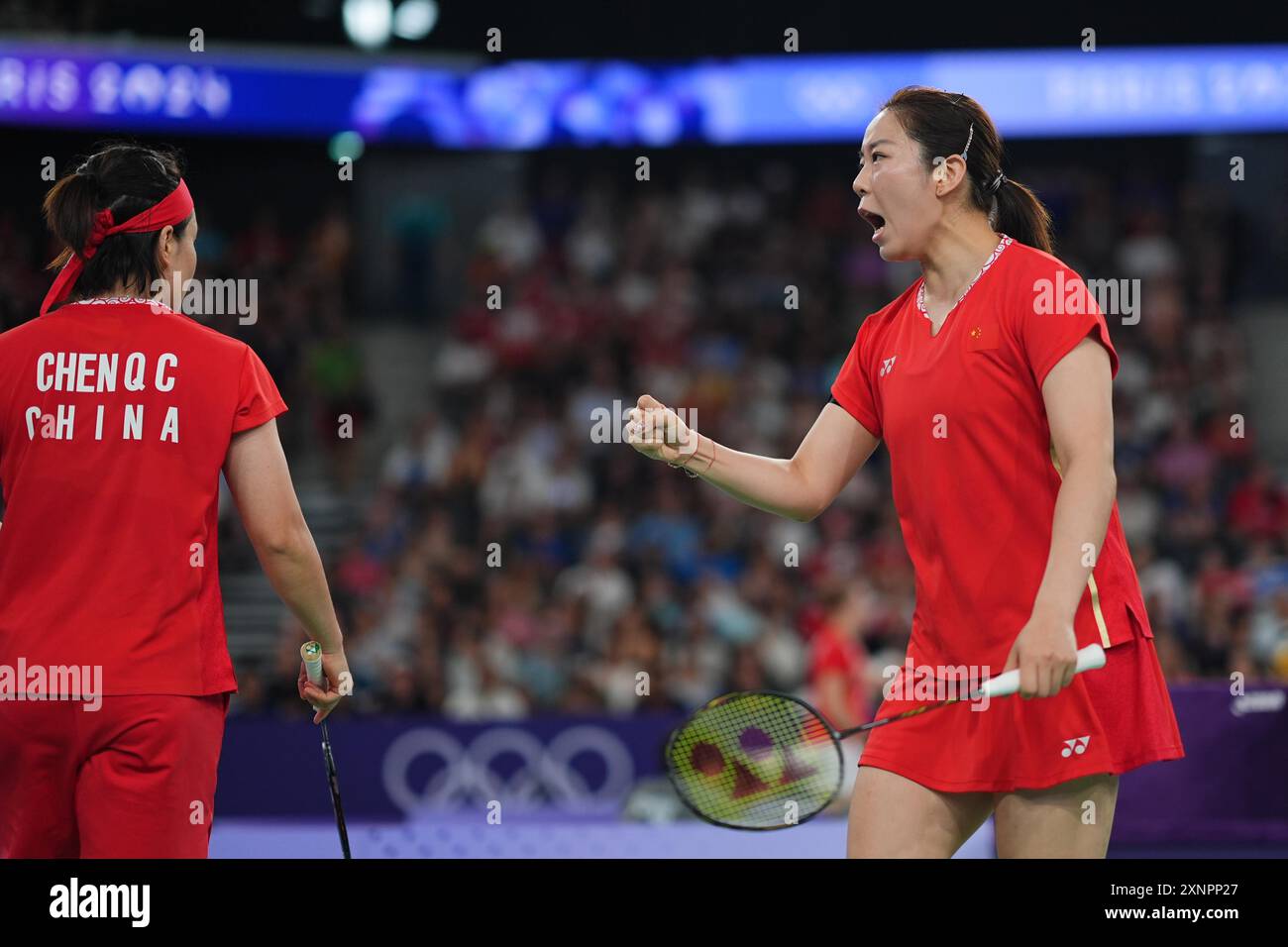 **CHINESE MAINLAND, HONG KONG, MACAU AND TAIWAN OUT** Chinese badminton players Chen Qingchen ...