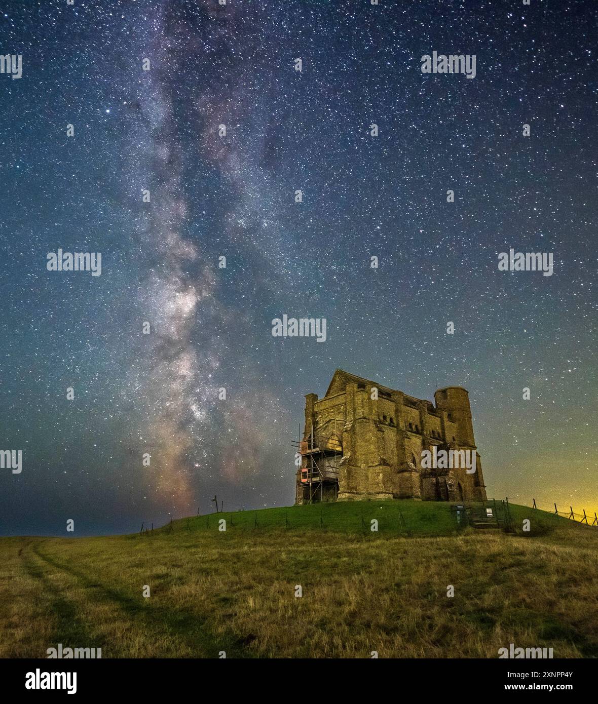 Abbotsbury, Dorset, UK. 2nd August 2024. UK Weather. The galactic core ...