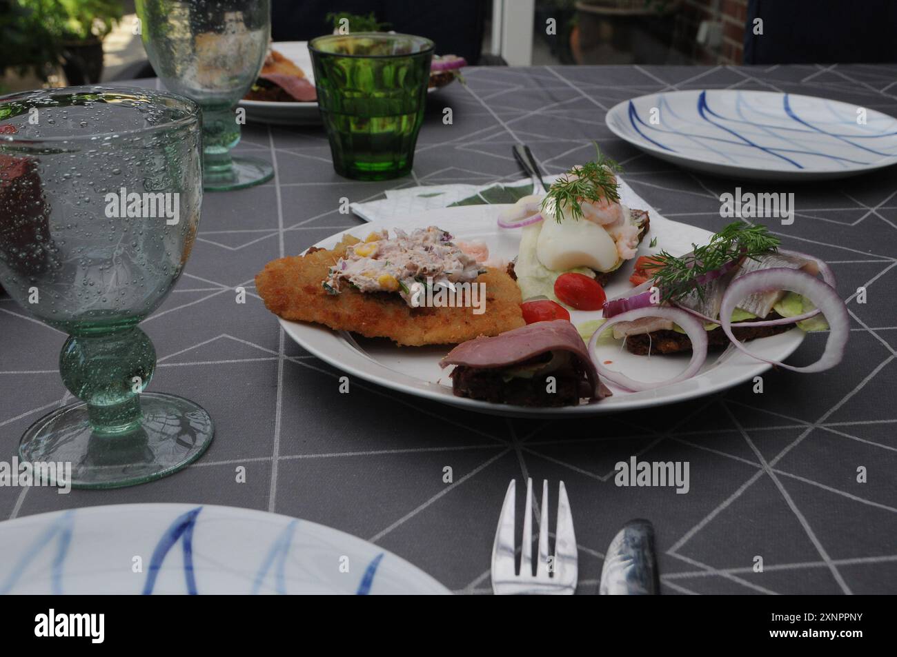 Copenhagen/ Denmark/01 August 2024/Danish lucnh home made cold ...