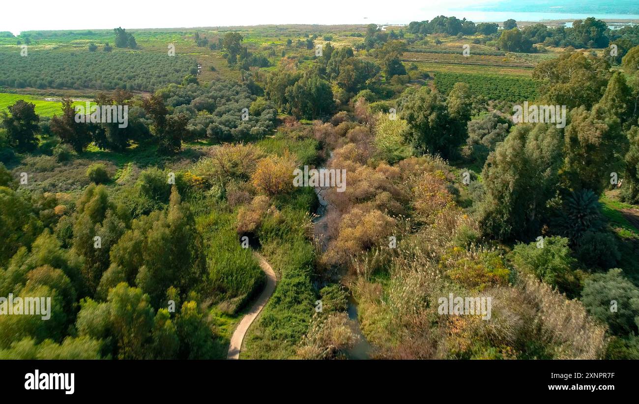 Jordan river israel aerial view hi-res stock photography and images - Alamy