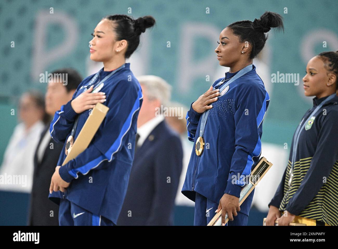 Paris, France. 01st Aug, 2024. US athlete Simone Biles, who won the ...