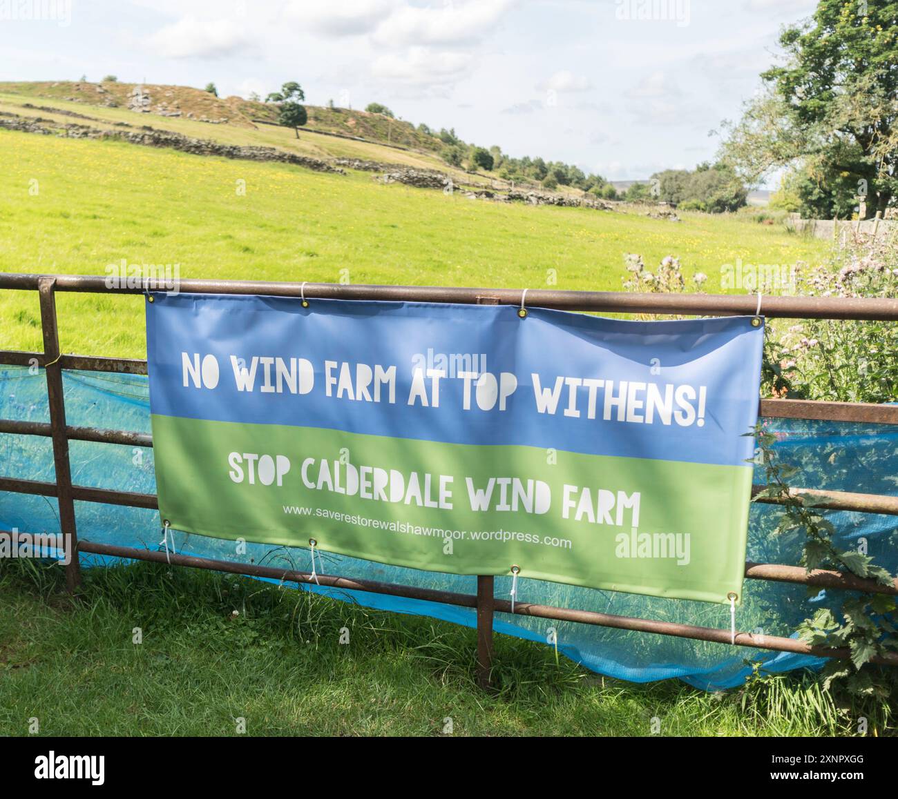 Stop calderdale wind farm hi-res stock photography and images - Alamy