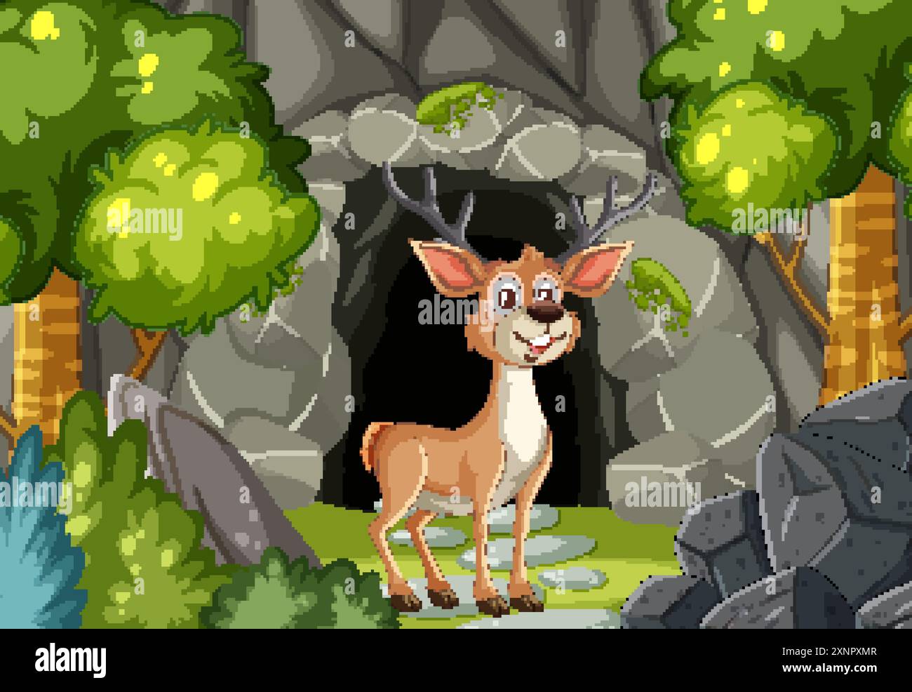 A deer stands Stock Vector Images - Alamy