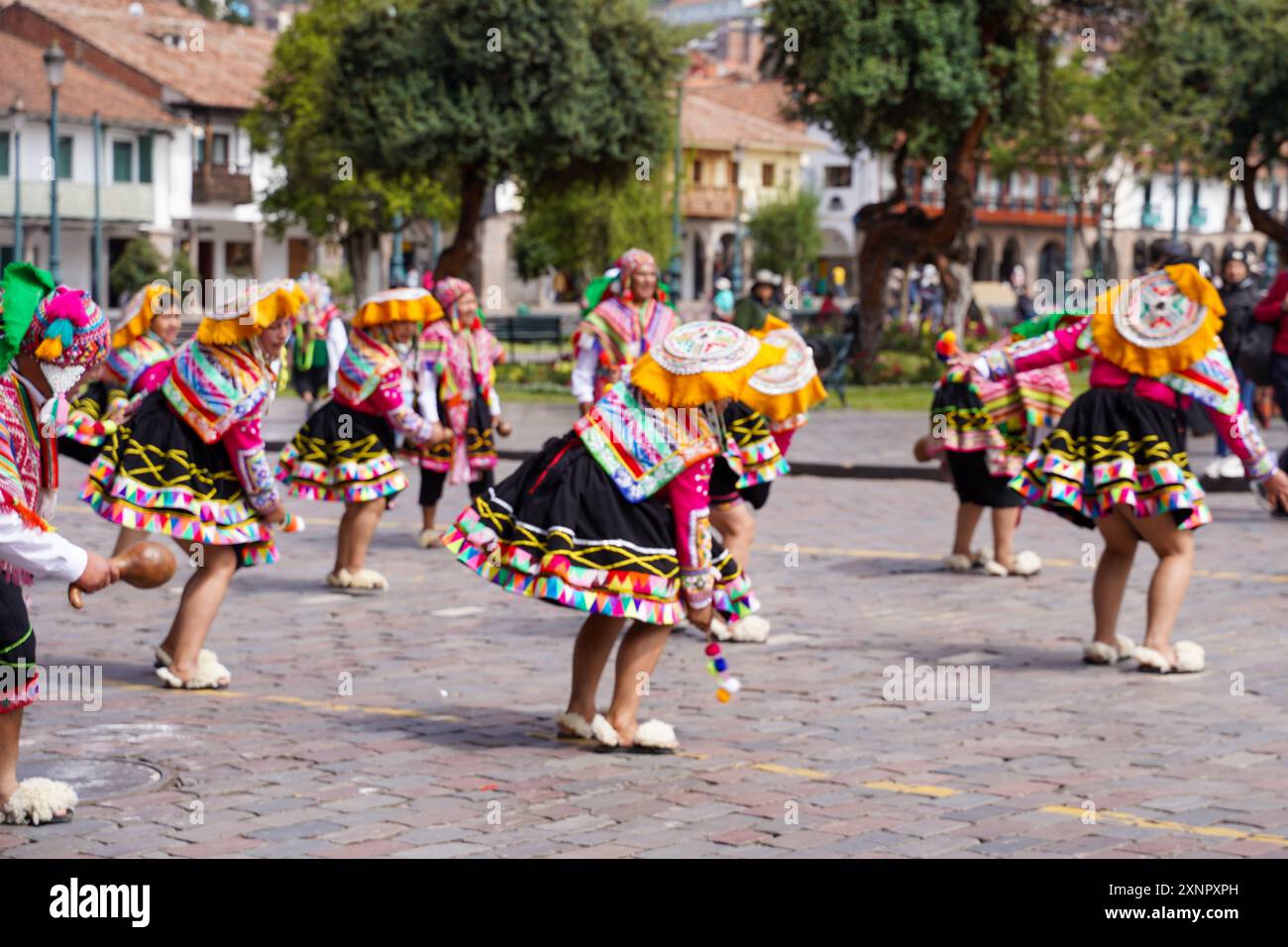 Cusco, Peru - April 11, 2024: Traditional Dancing during a Parade at ...