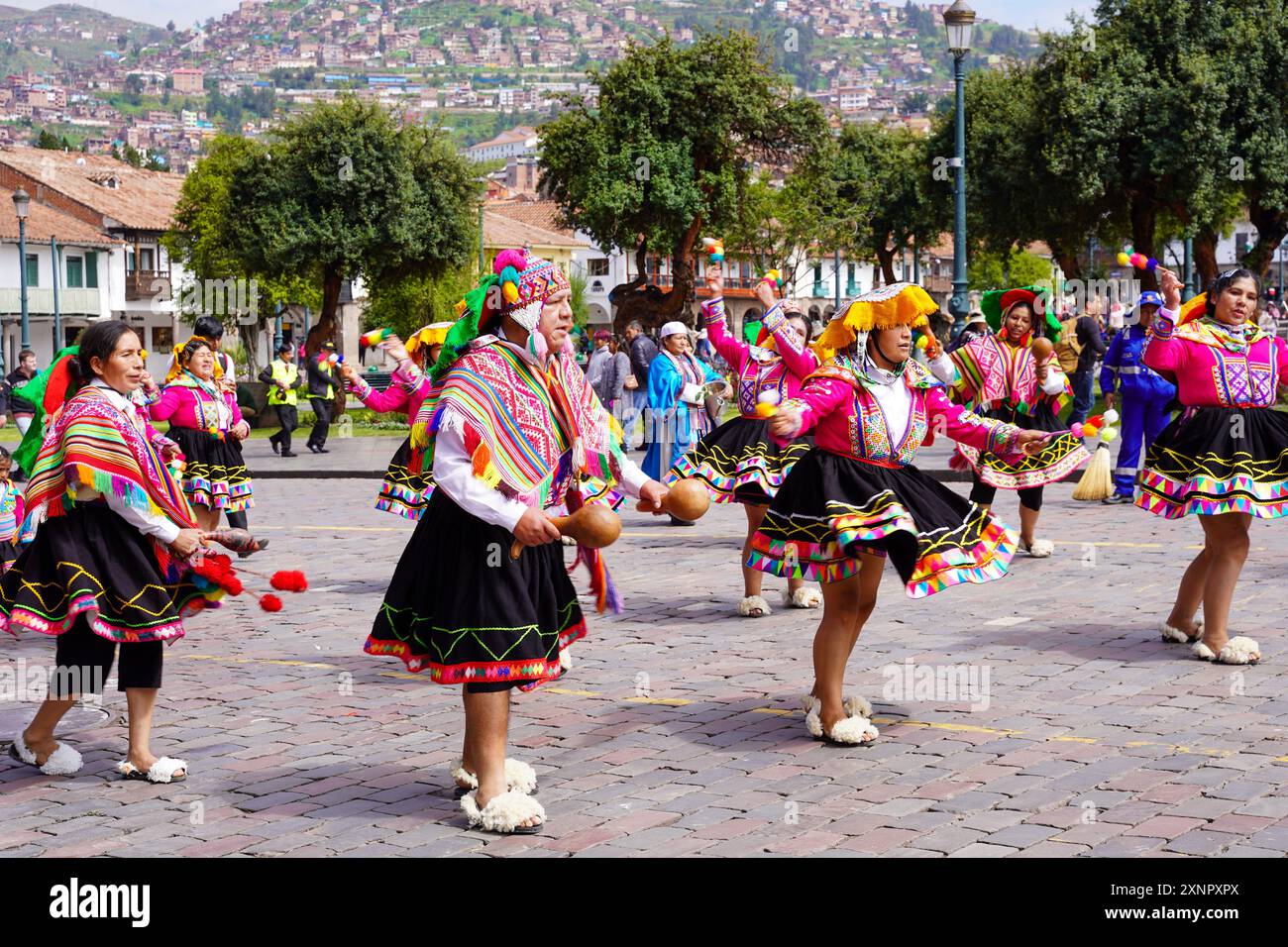Cusco, Peru - April 11, 2024: Traditional Dancing during a Parade at ...