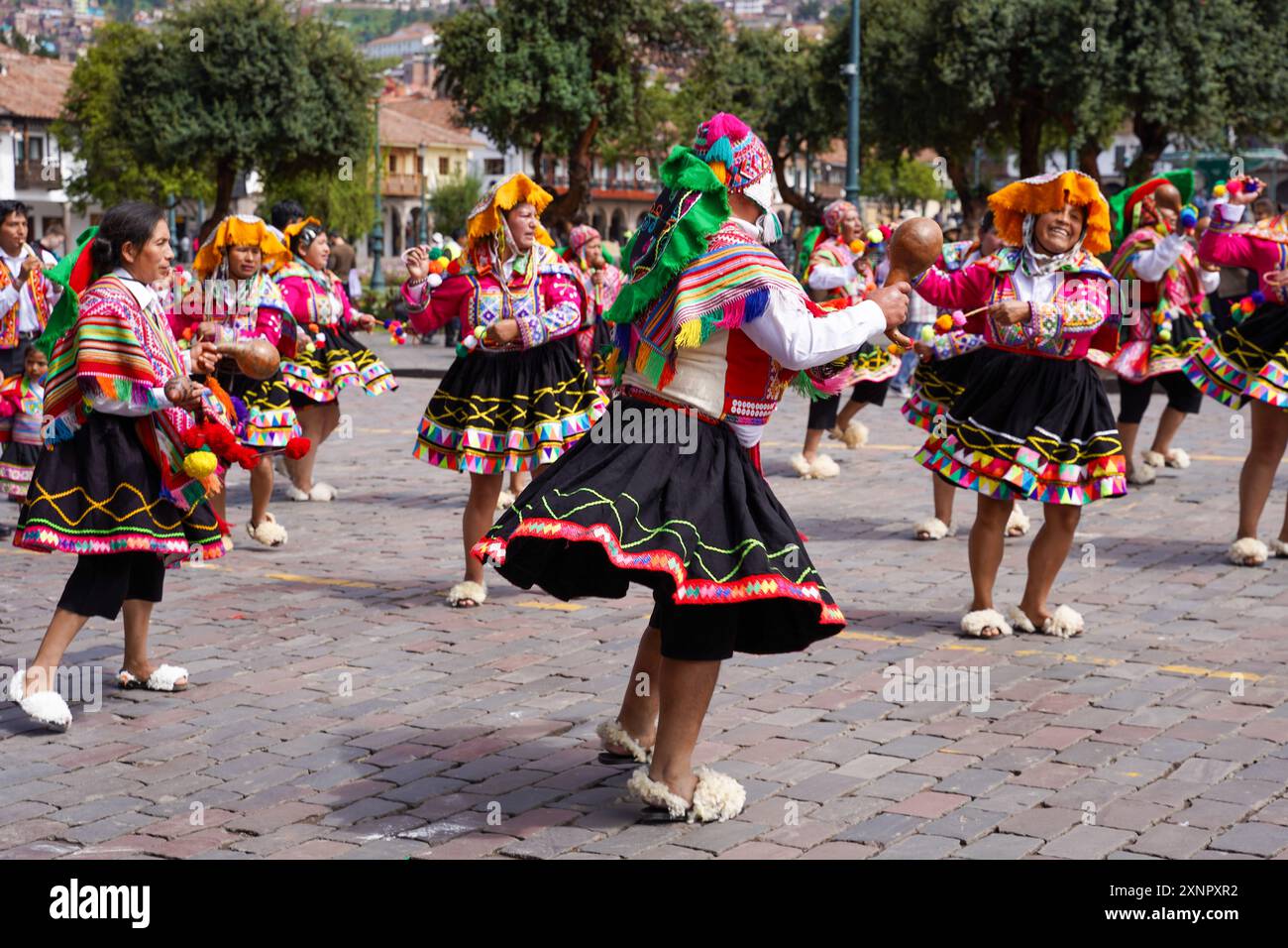 Cusco, Peru - April 11, 2024: Traditional Dancing during a Parade at ...