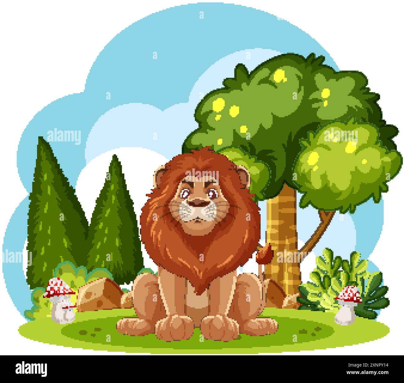 Lush greenery in wild Stock Vector Images - Alamy