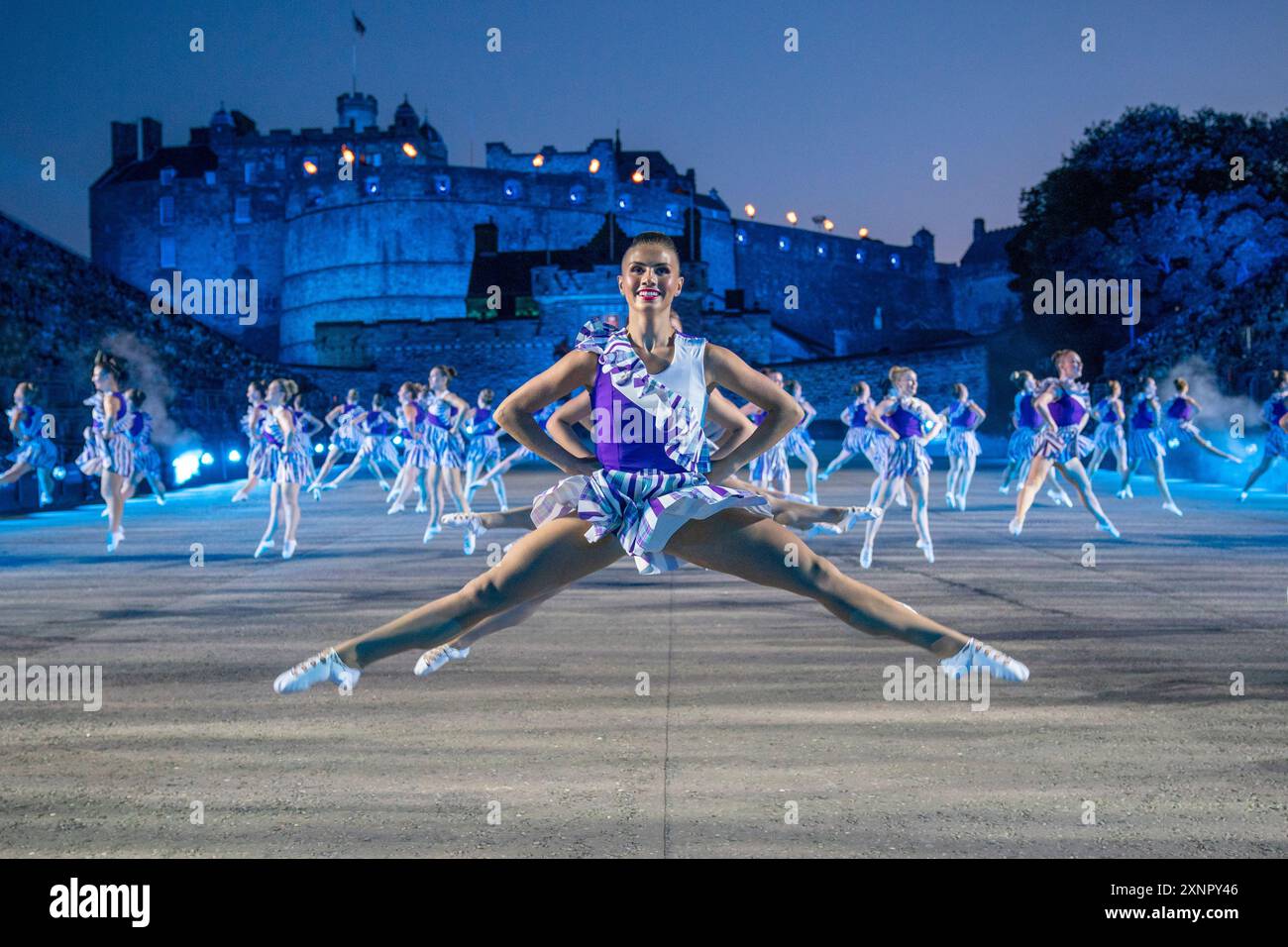 The Royal Edinburgh Military Tattoo Dancers on the Esplanade during the ...