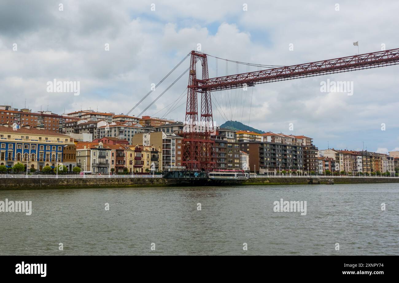 The UNESCO World Heritage Vizcaya Bridge in Getxo, Basque Country ...
