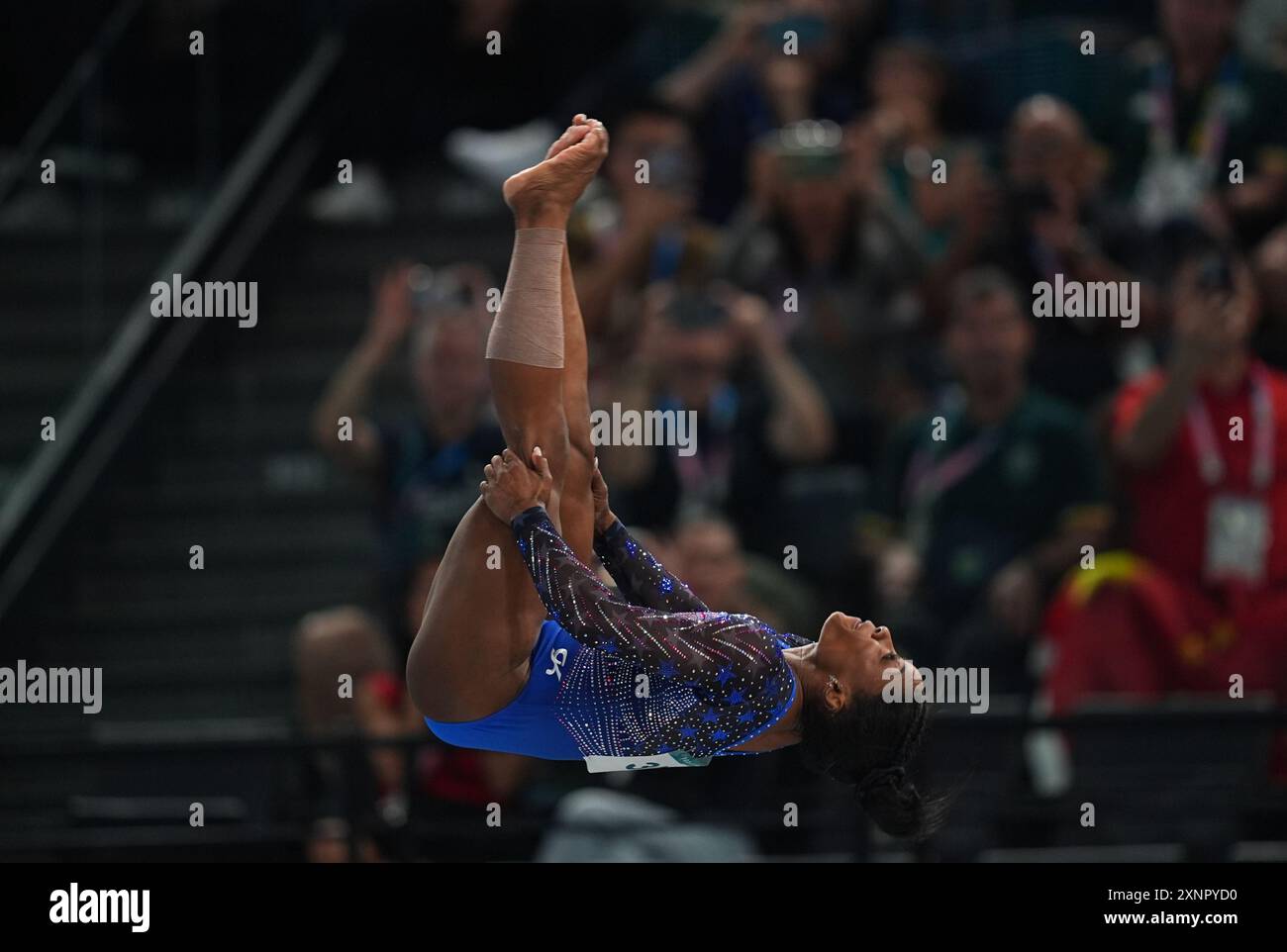 Paris, France. 1 August, 2024. Simone Biles (USA) competes during the ...