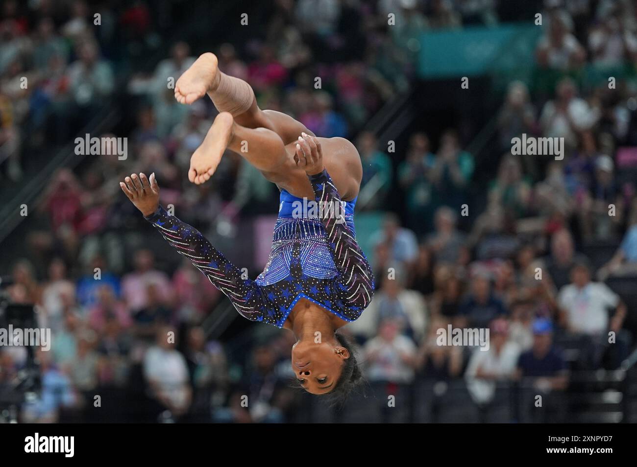 Paris, France. 1 August, 2024. Simone Biles (USA) competes during the ...