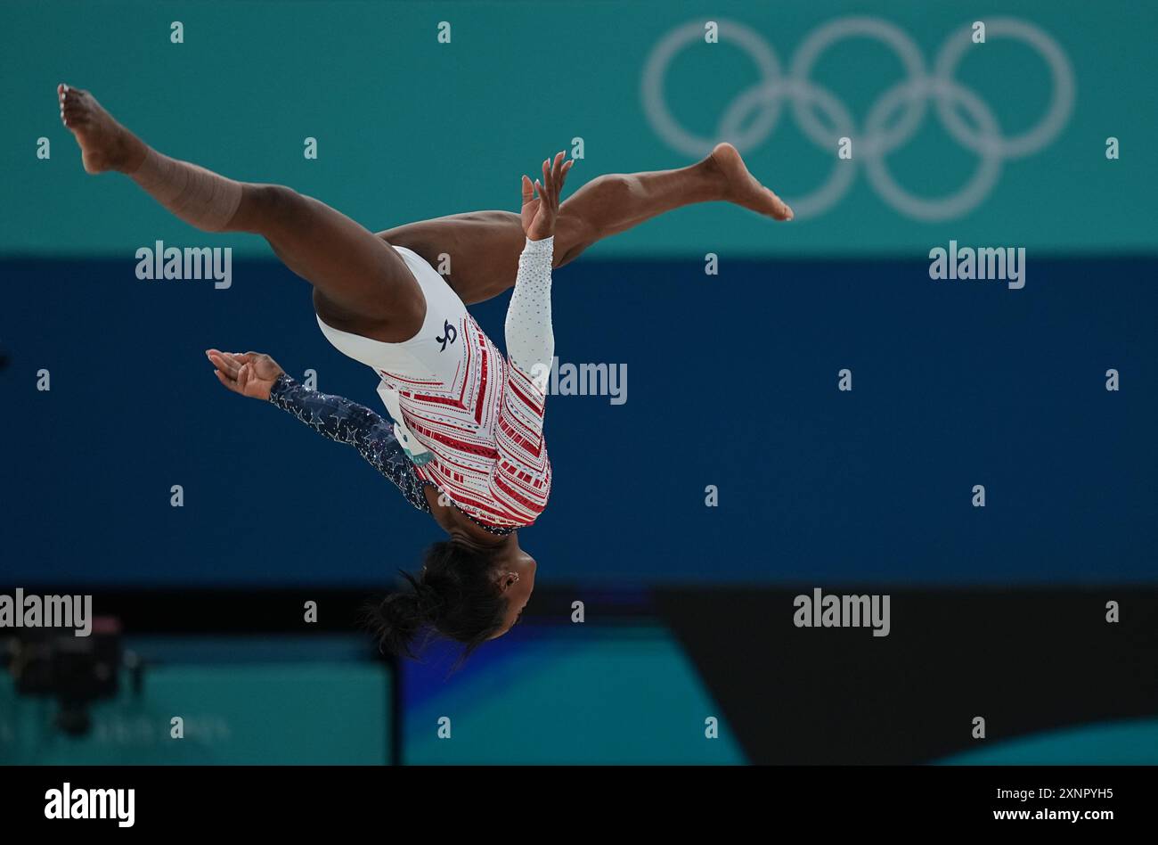 Paris, France. 30 July, 2024. SImone Biles (United States) competes ...