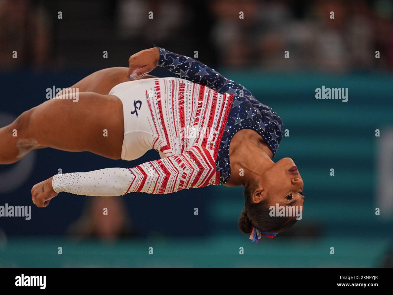 Paris, France. 30 July, 2024. SImone Biles (United States) competes ...