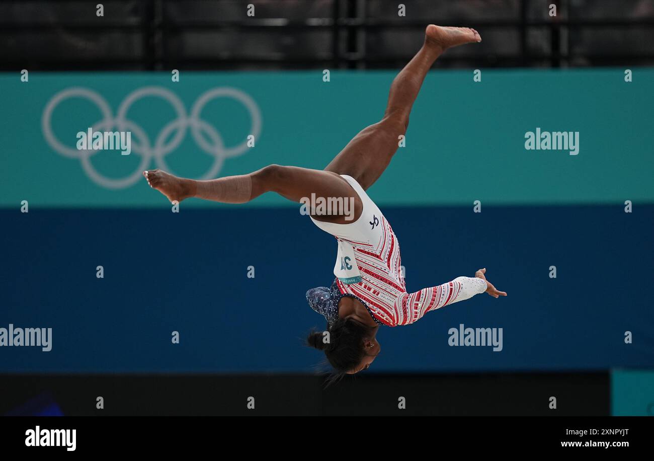 Paris, France. 30 July, 2024. SImone Biles (United States) competes ...