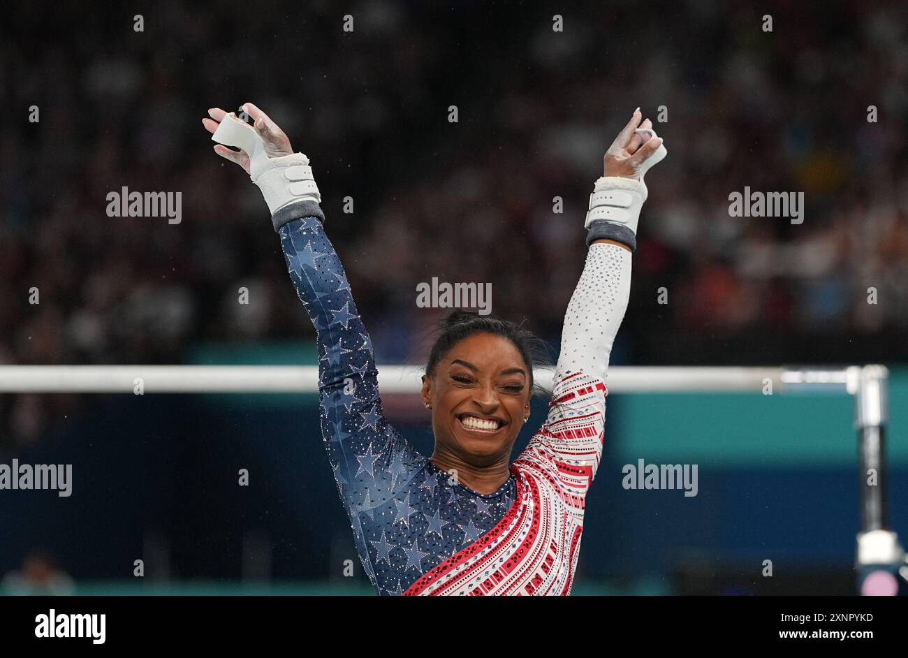 Paris, France. 30 July, 2024. SImone Biles (United States) competes ...