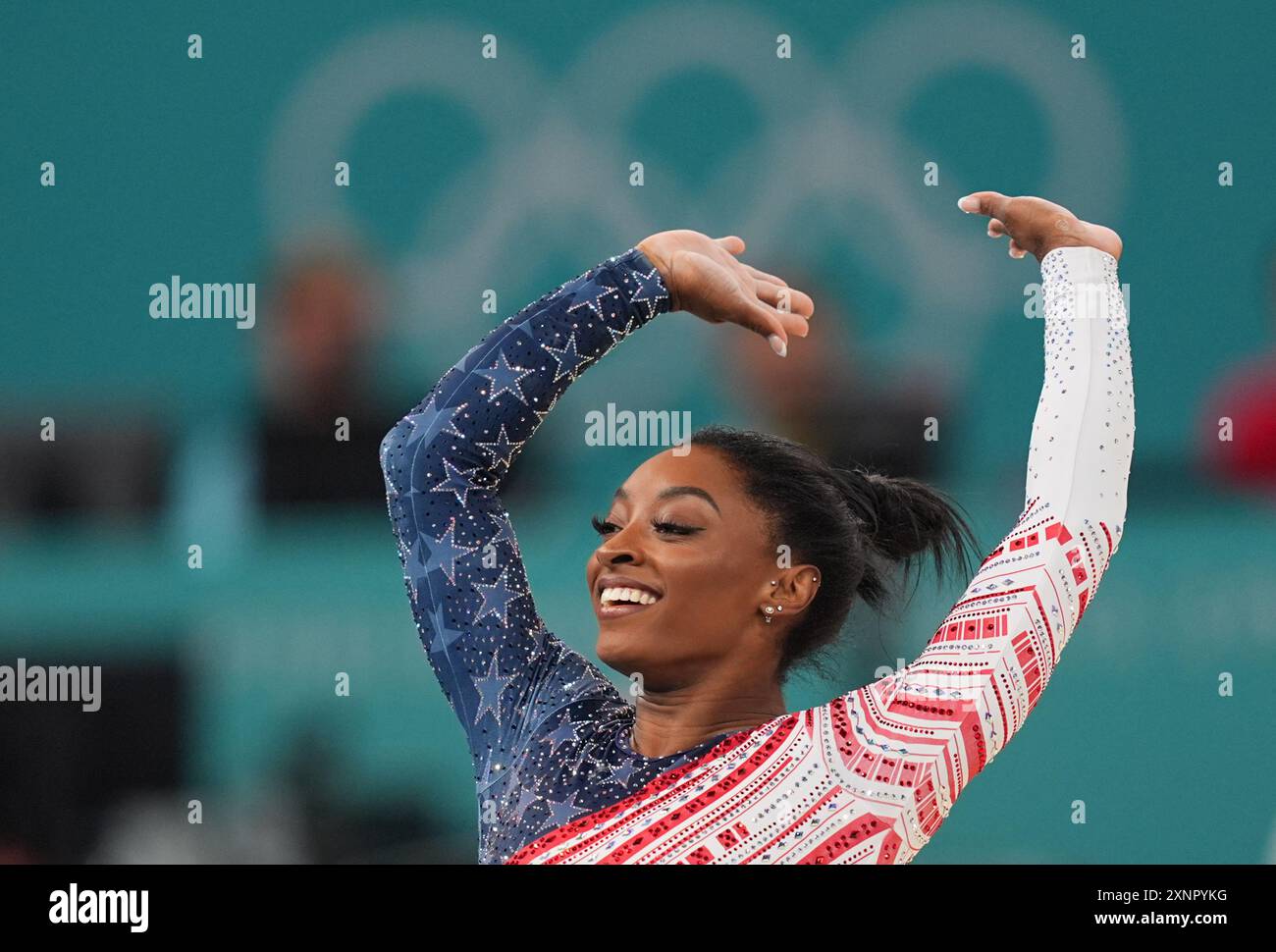 Paris, France. 30 July, 2024. SImone Biles (United States) competes ...