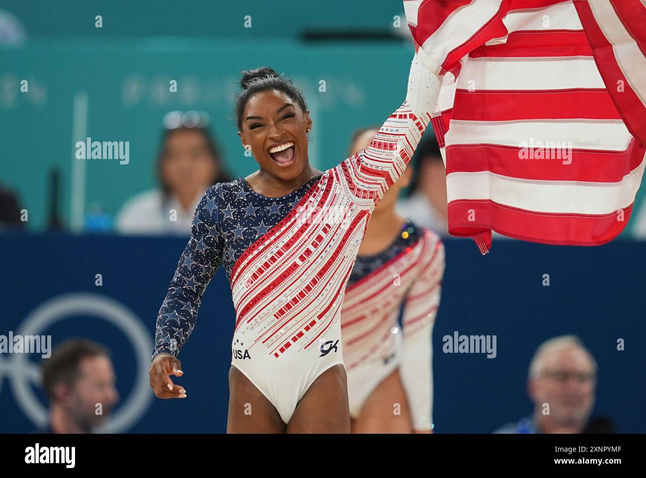 Paris, France. 30 July, 2024. SImone Biles (United States) wins gold ...