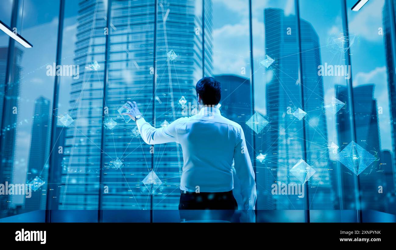 Successful man in suit stands hi-res stock photography and images - Alamy