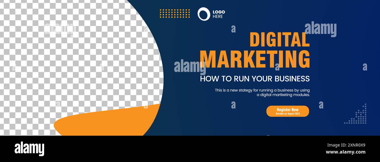 Digital Marketing concepts, gradient purple curve banner design, used ...