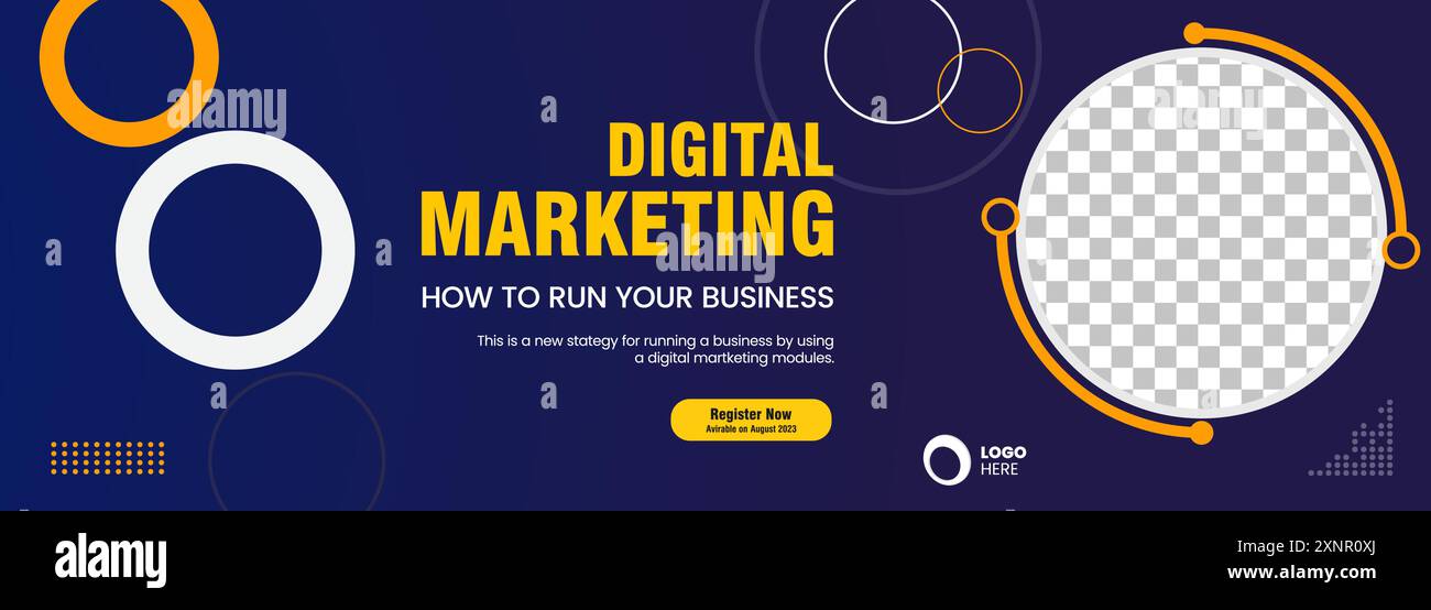 Digital Marketing concepts, gradient purple curve banner design, used ...