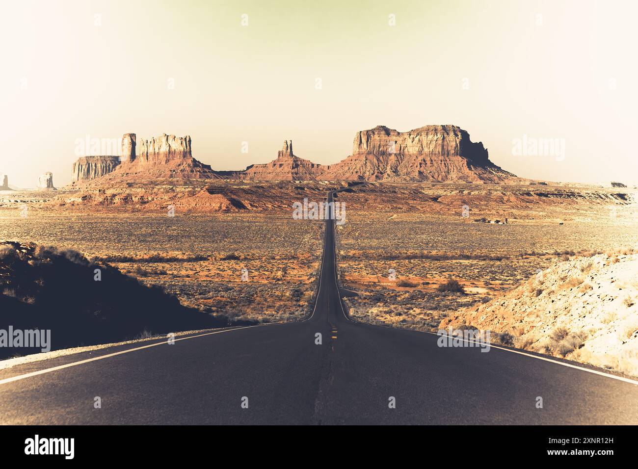 Scenic highway leading to monument valley Stock Photo - Alamy