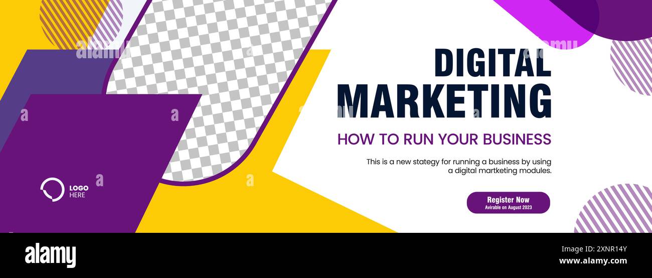 Purple Digital marketing banner, blochure, flyer and website banner ...