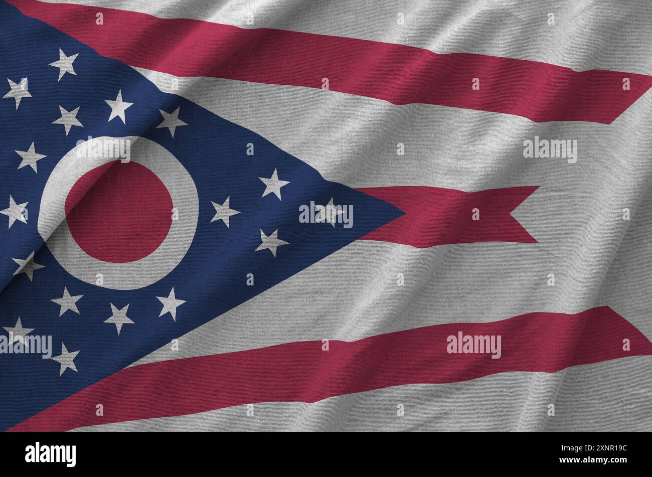 Fabric texture ohio flag hi-res stock photography and images - Alamy
