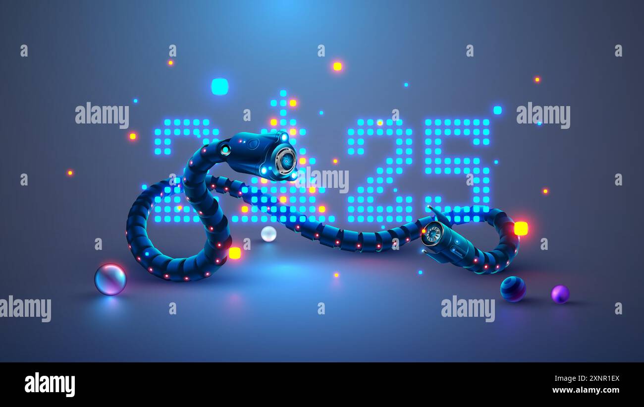 2025 year snake greeting Stock Vector Images - Alamy