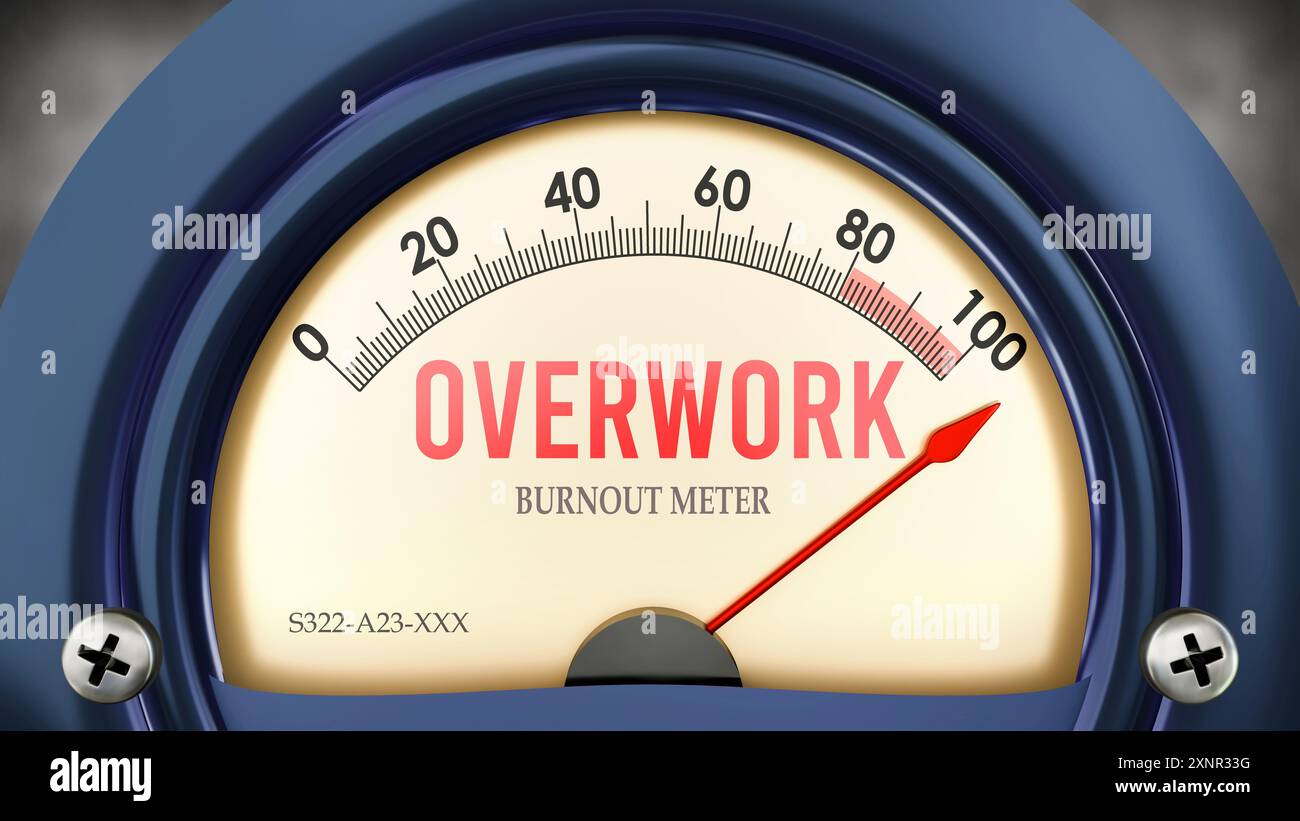 Overwork and burnout that is hitting a full scale hi-res stock ...