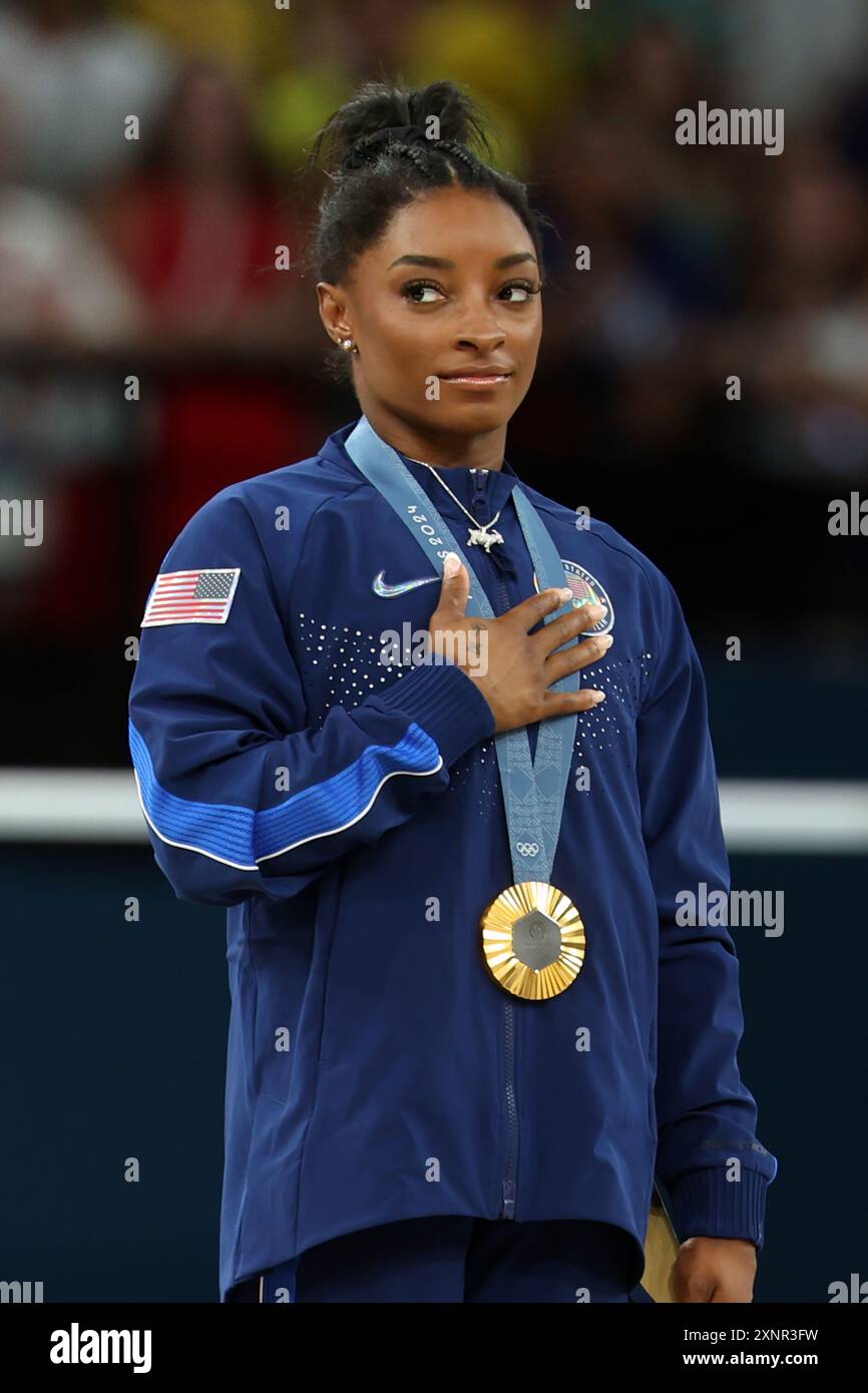 PARIS, FRANCE - AUGUST 01: Olympic Champion and Gold Medalist Simone ...