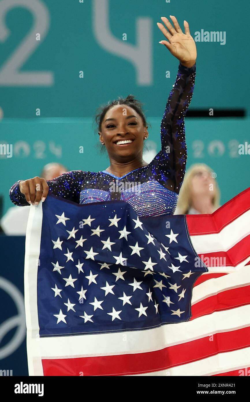 PARIS, FRANCE - AUGUST 01: Olympic Champion and Gold Medalist Simone ...