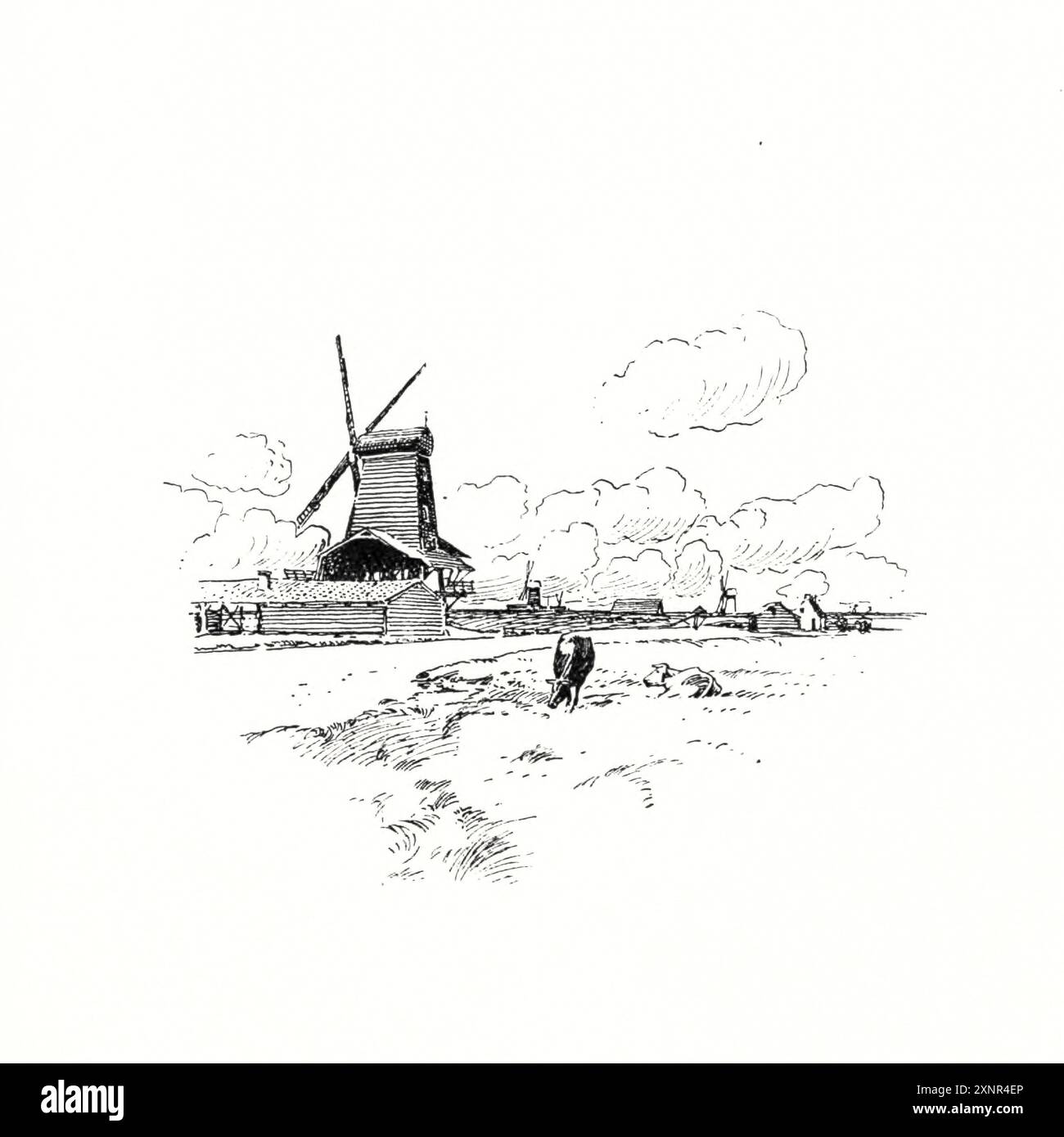 Profile of windmill Cut Out Stock Images & Pictures - Alamy