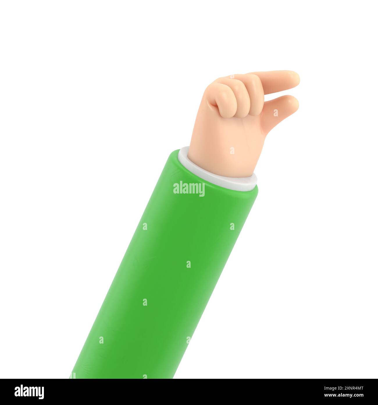 Cartoon Gesture Icon Mockup.3D render of a cartoon character hand ...