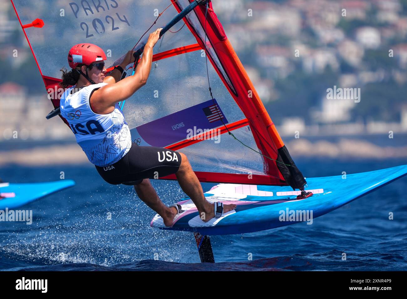 Noah Lyons (USA), Sailing, Menâ s Windsurfing during the Olympic Games ...